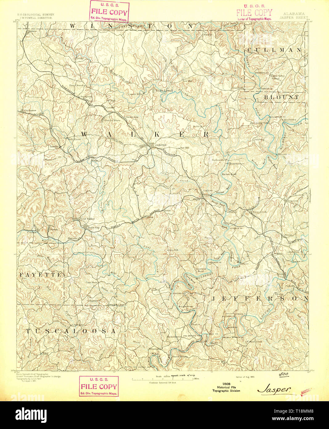 Jasper alabama map hi-res stock photography and images - Alamy