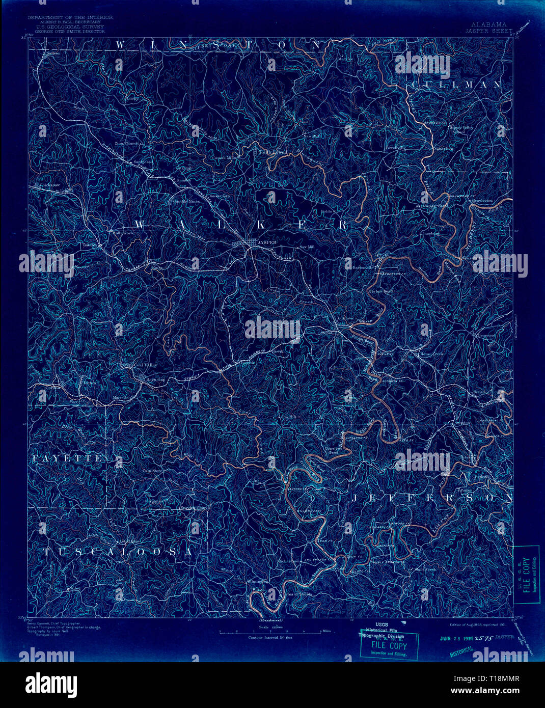 Jasper alabama map hi-res stock photography and images - Alamy