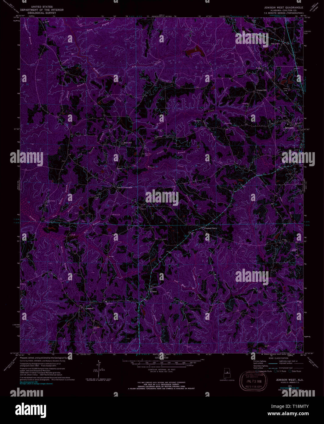 Map of jemison hi-res stock photography and images - Alamy