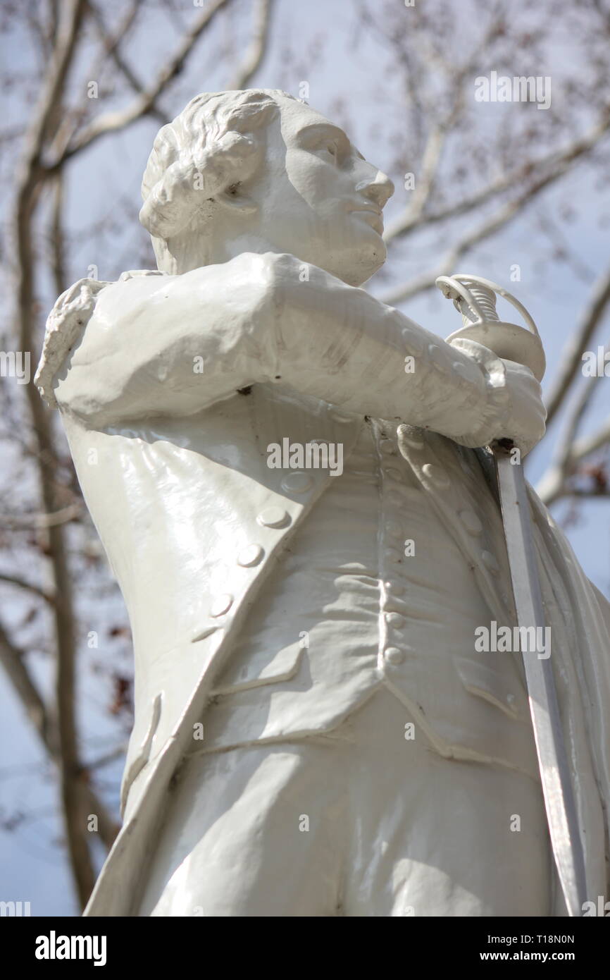 Statue of Marie-Joseph Paul Yves Roch Gilbert du Motier, Marquis de ...