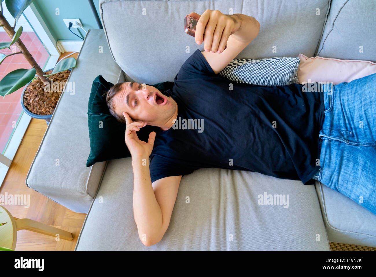 Handsome guy posing - lying down, shocked, ideas, surprised and taking ...