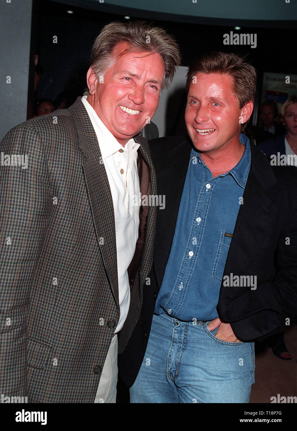 LAS VEGAS, NV. July 11, 1997: Father & son actors MARTIN SHEEN (left ...