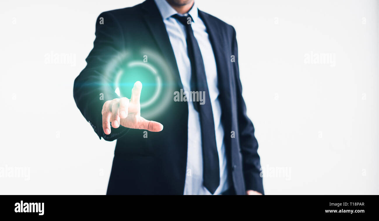 Success businessman hologram concept hi-res stock photography and ...