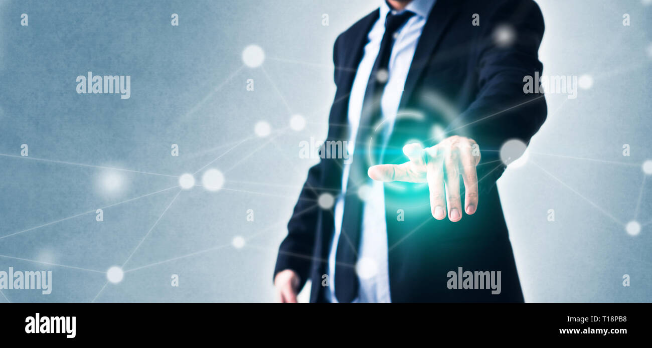 Hand touching the suit hi-res stock photography and images - Alamy