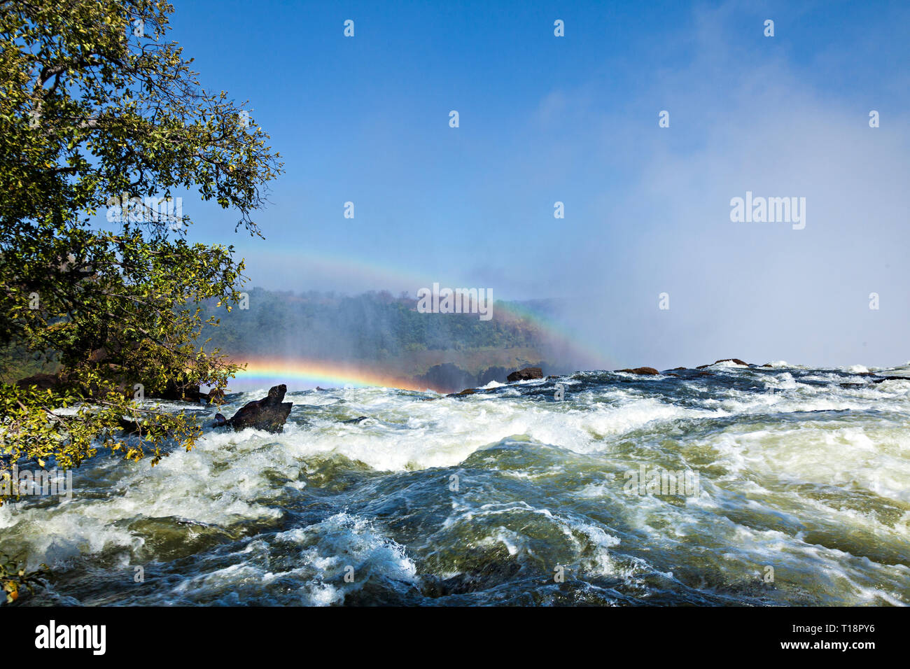 Victoria falls double rainbow High Resolution Stock Photography and ...