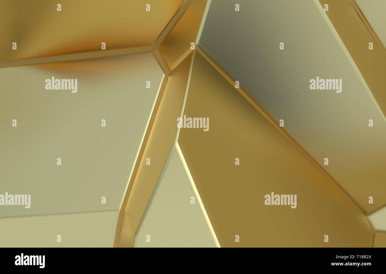 3d render, golden modern shattered wall texture, random clusters ...