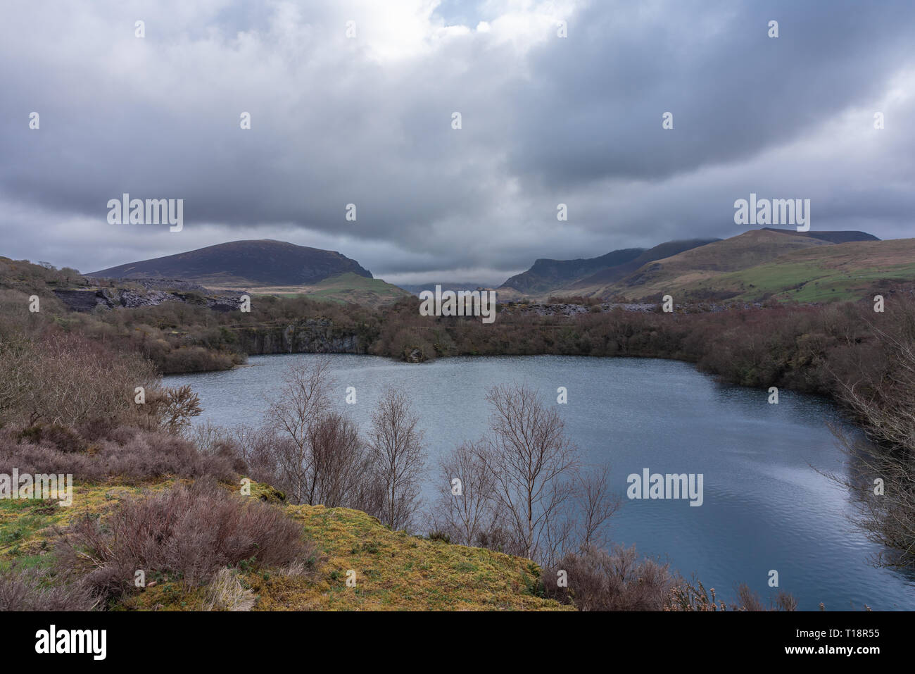 Dorothea Slate Quarry, Nantlle Valley, Wales, Gwynedd, UK Stock Photo ...