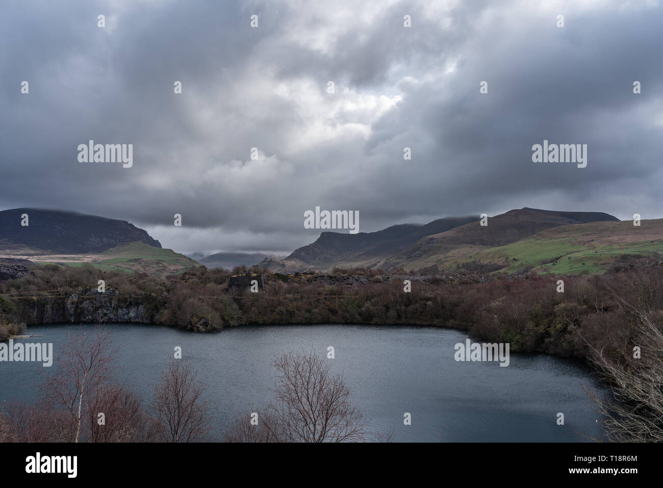 Dorothea Slate Quarry, Nantlle Valley, Wales, Gwynedd, UK Stock Photo ...