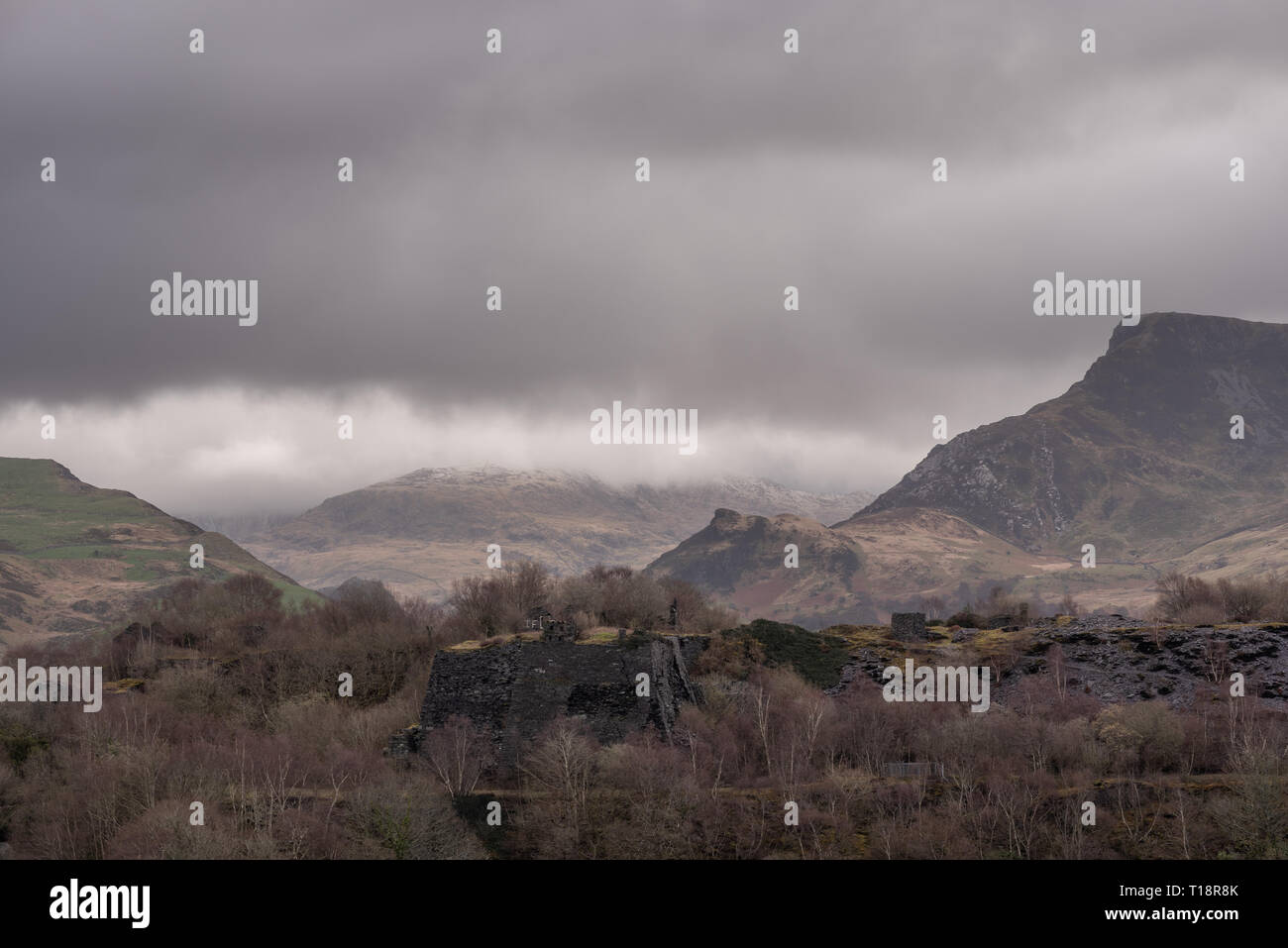 Dorothea Slate Quarry, Nantlle Valley, Wales, Gwynedd, UK Stock Photo ...