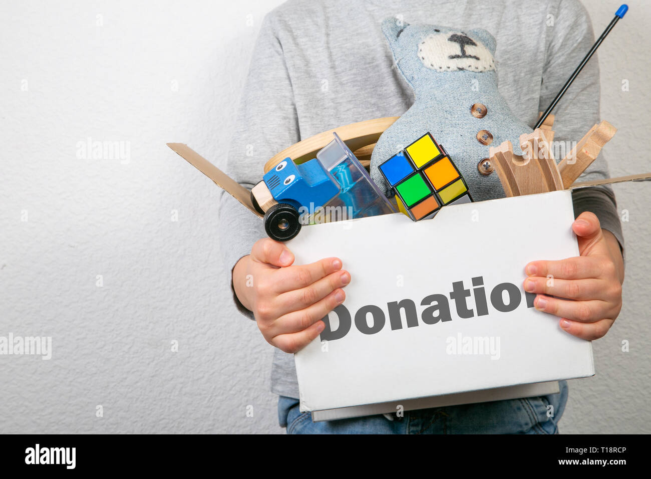 Kid donation box hi-res stock photography and images - Alamy