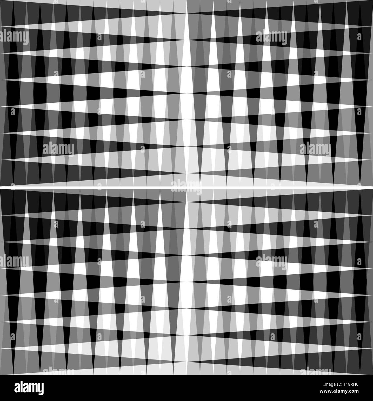 Overlapping triangles seamless patterns. Editable vector background ...