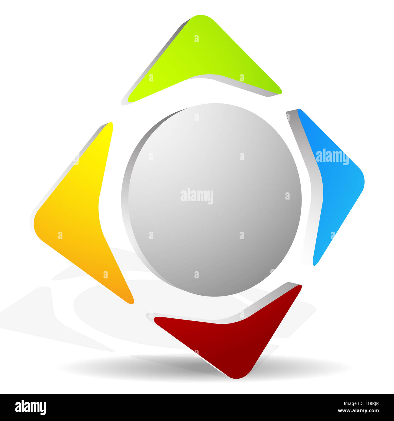 Generic icon with 4-way arrows. Editable vector graphics Stock Photo ...