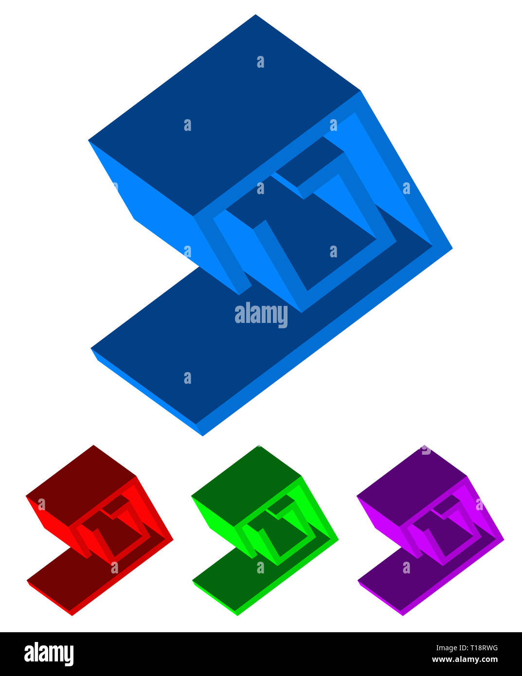 Abstract 3d shape Stock Photo - Alamy