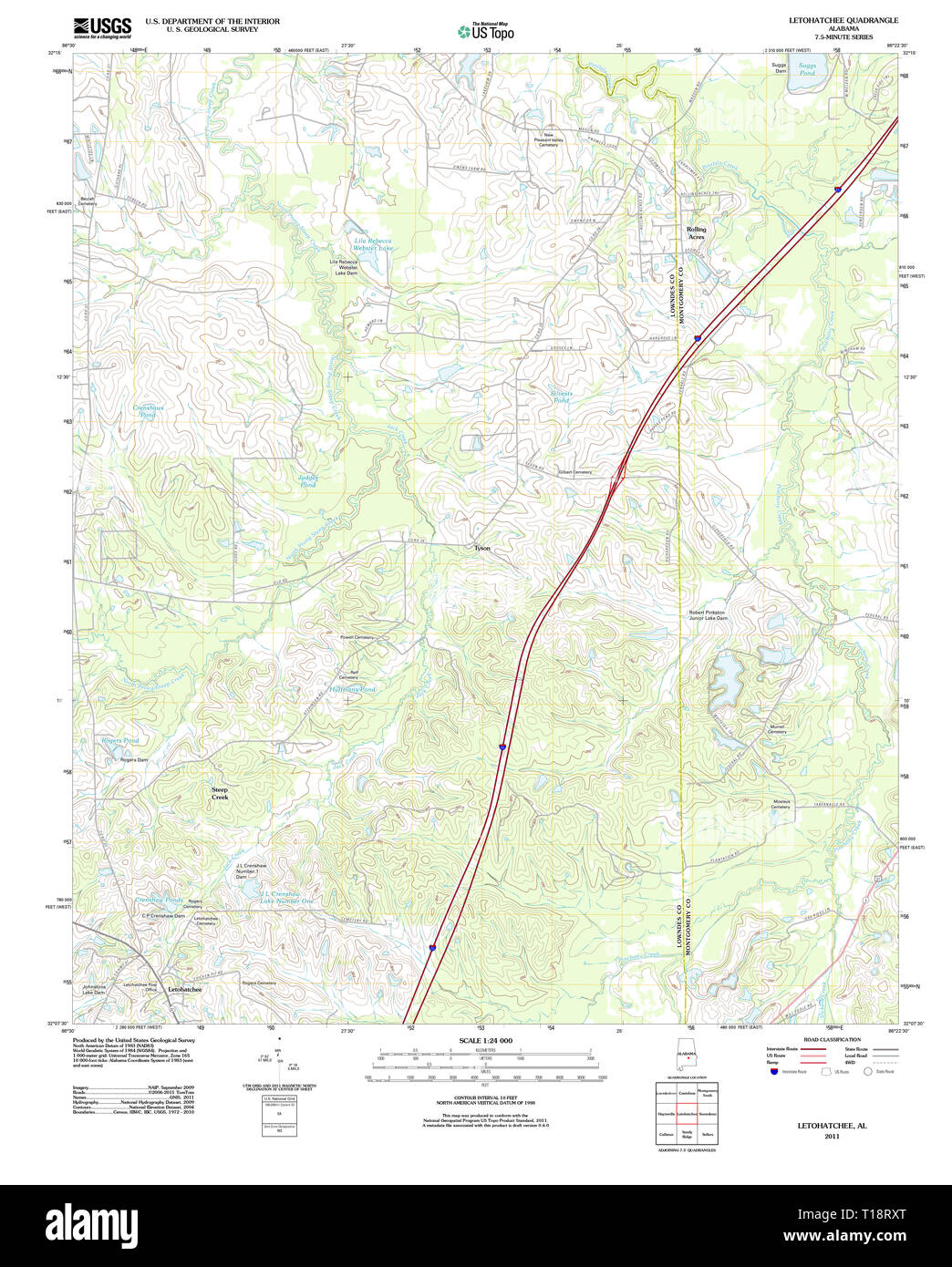 Map of letohatchee hi-res stock photography and images - Alamy