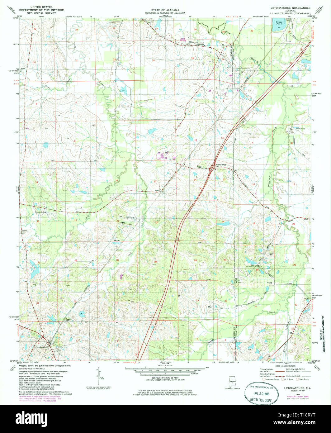 Map of letohatchee hi-res stock photography and images - Alamy