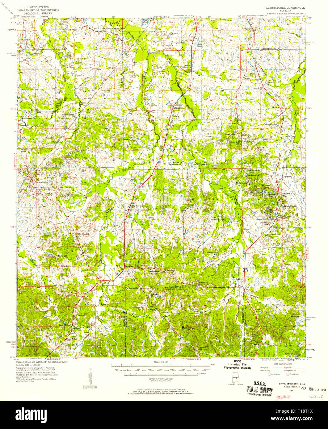 Map of letohatchee hi-res stock photography and images - Alamy