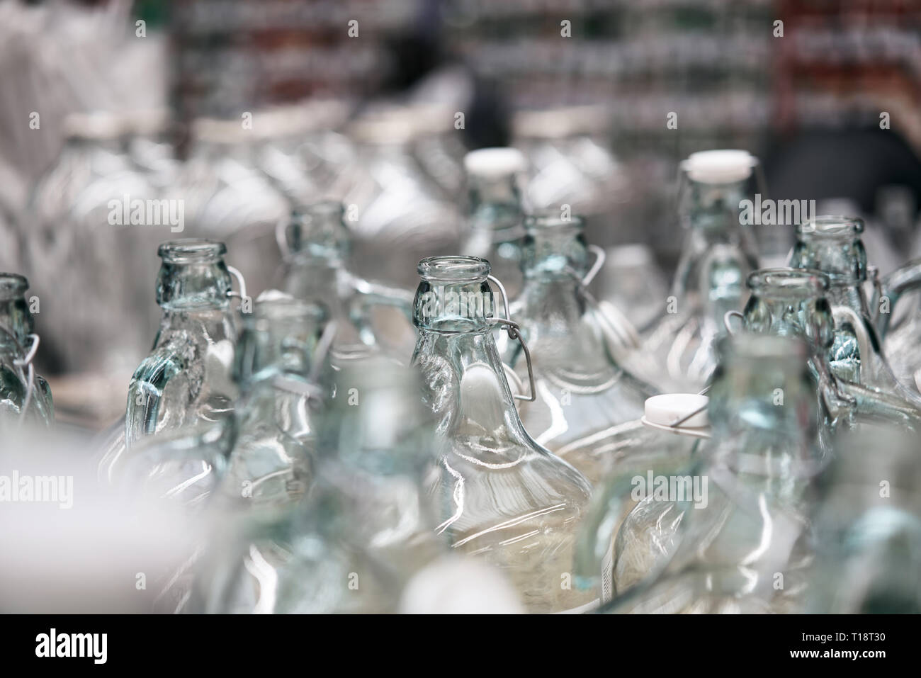 glass containers in the store Stock Photo - Alamy