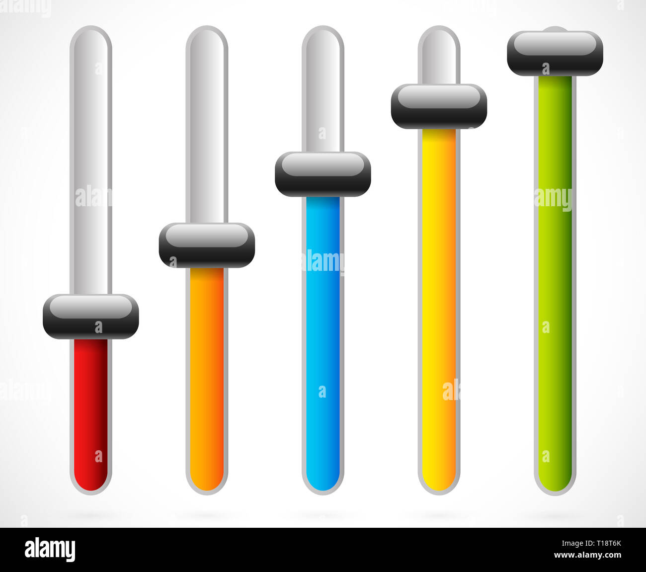 Vertical sliders, adjusters Stock Photo - Alamy