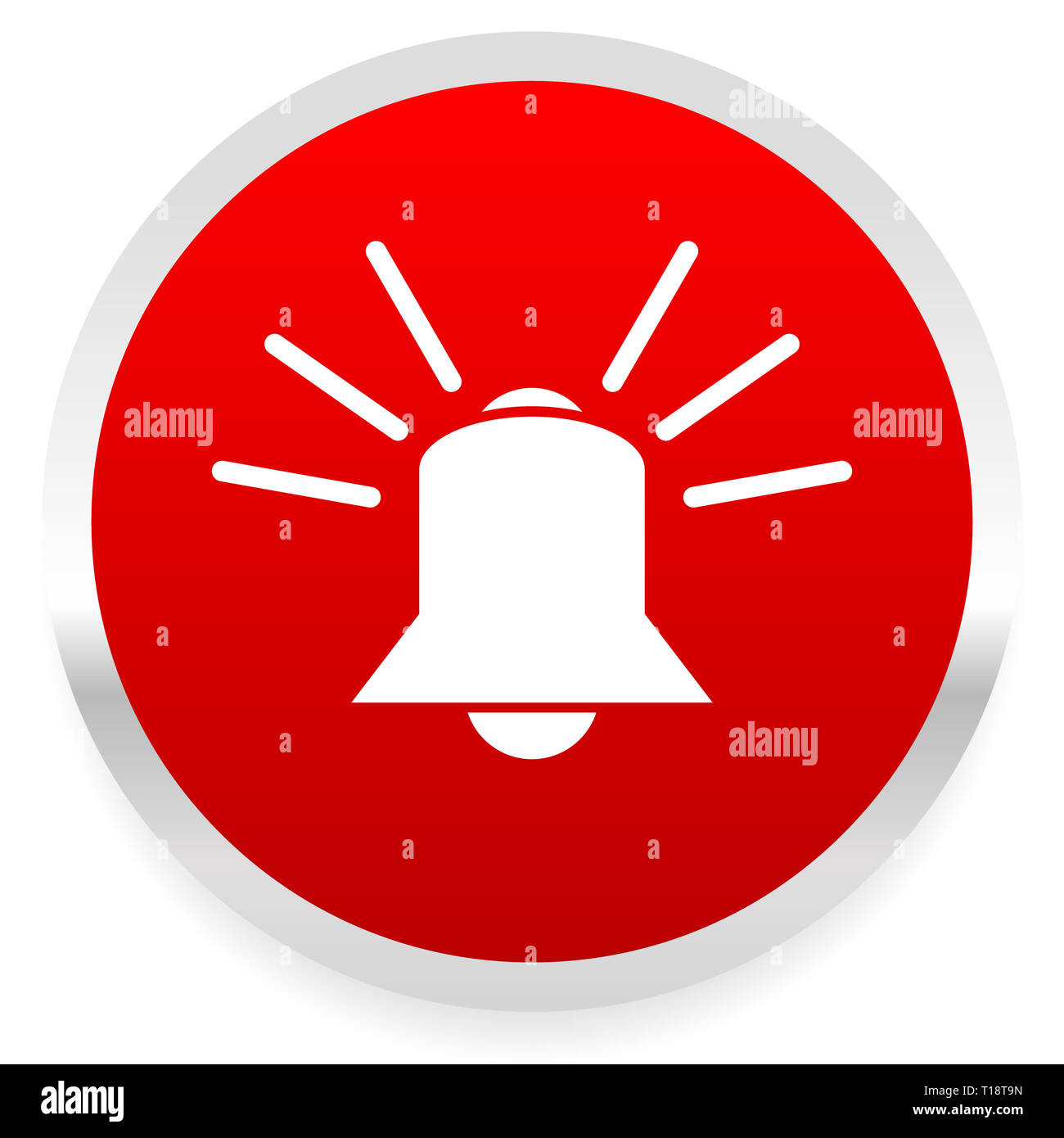 Ringing bell. alarm, emergency, siren, security system vector Stock ...