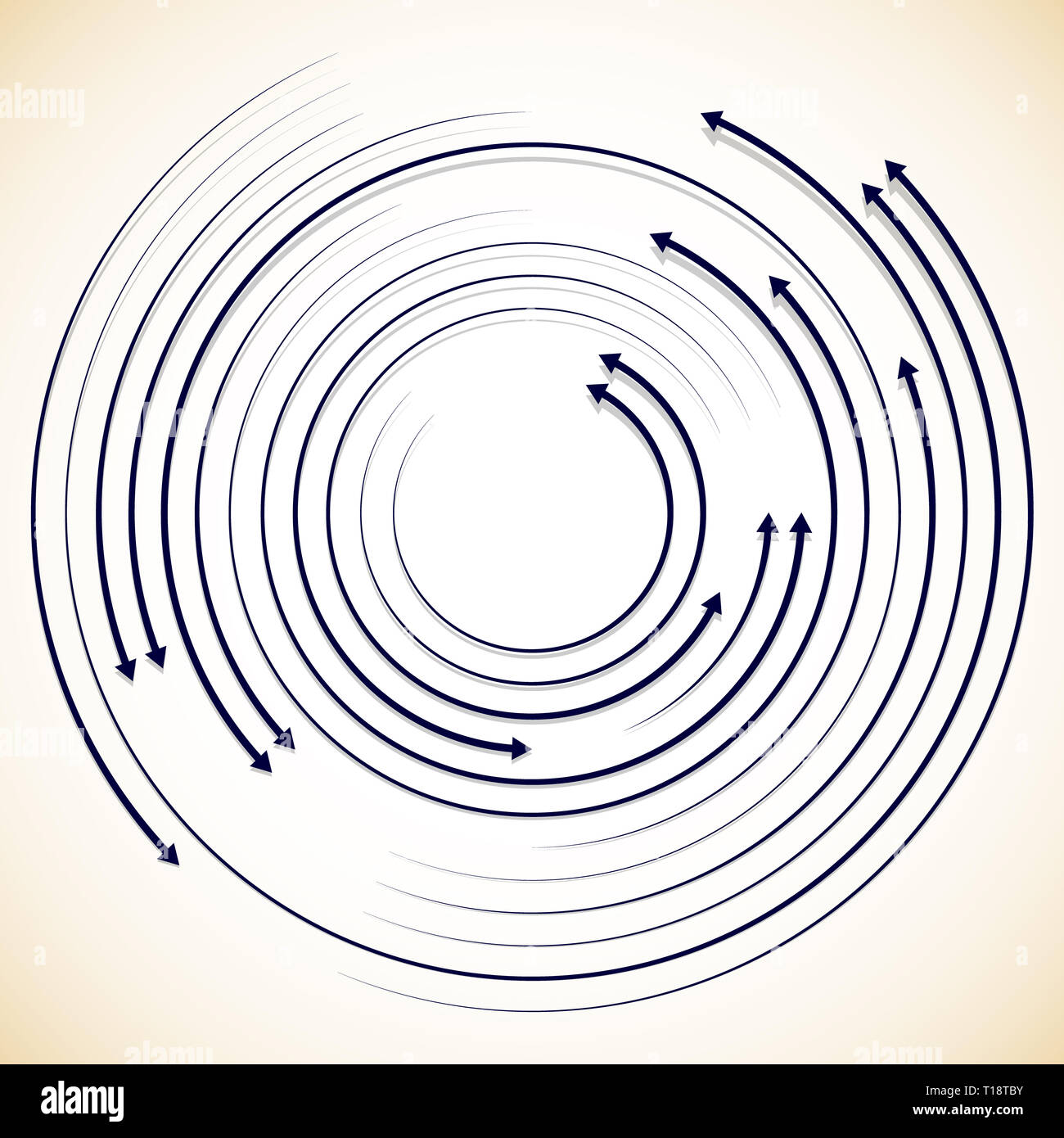 Concentric circulating, rotating arrows, circle arrows. Vector Stock ...