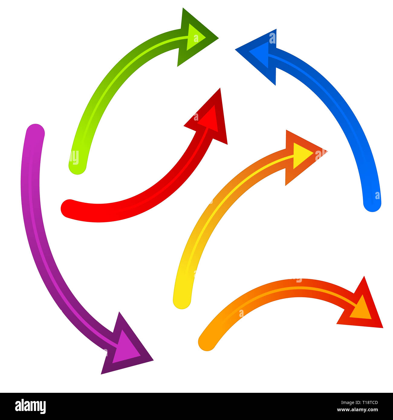 Downward moving arrow Cut Out Stock Images & Pictures - Alamy