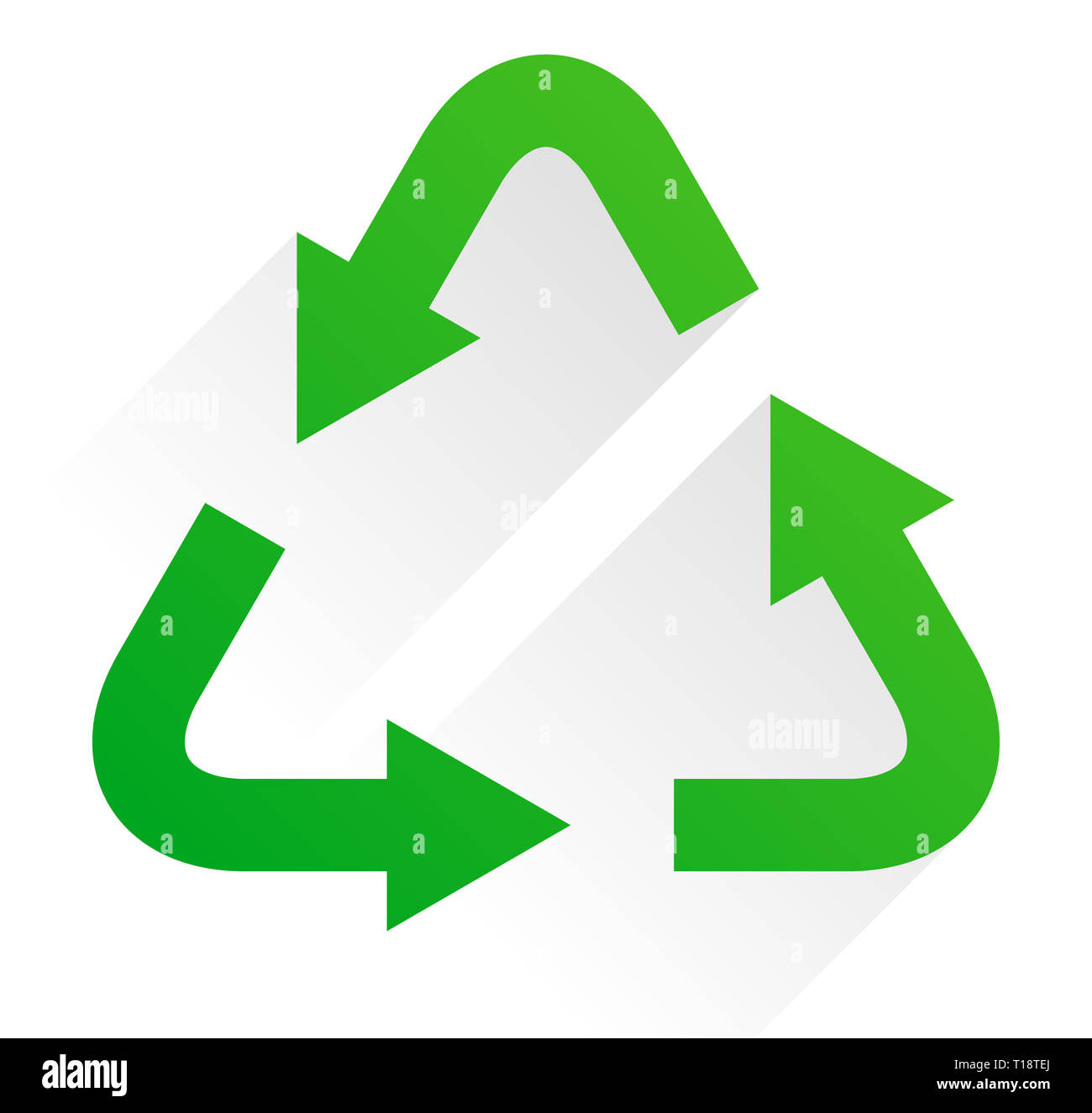Recycle arrow symbol, icon with isolated on white Stock Photo - Alamy