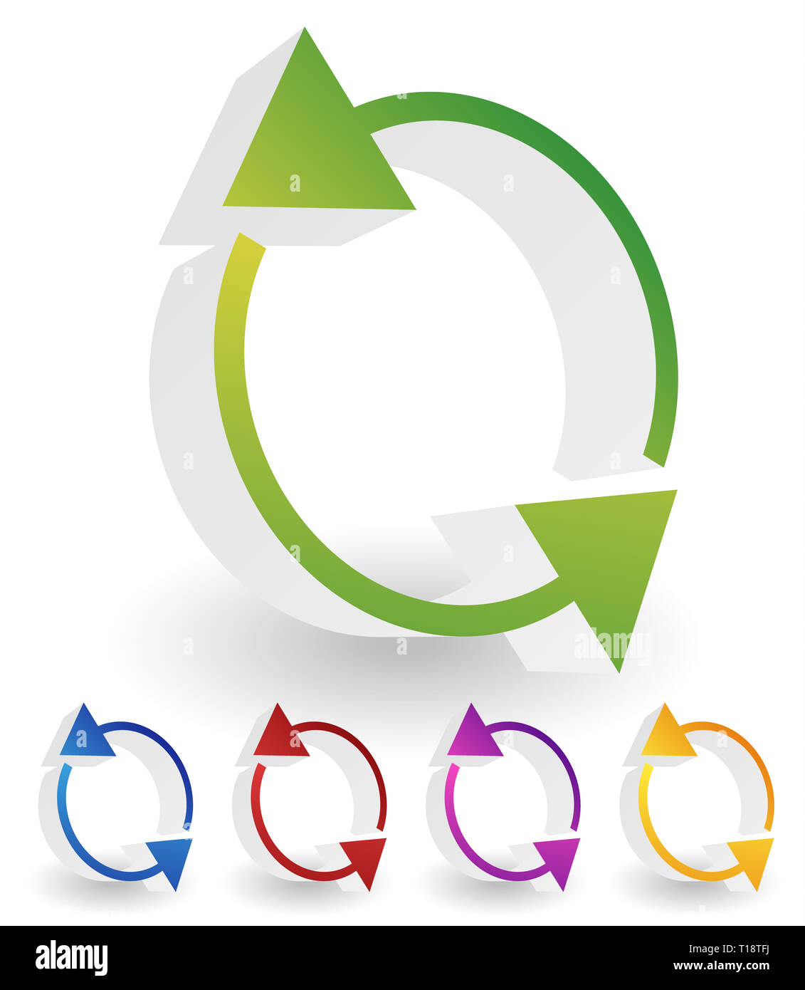 Arrow element for circulation, loop, restart concepts, vector Stock ...