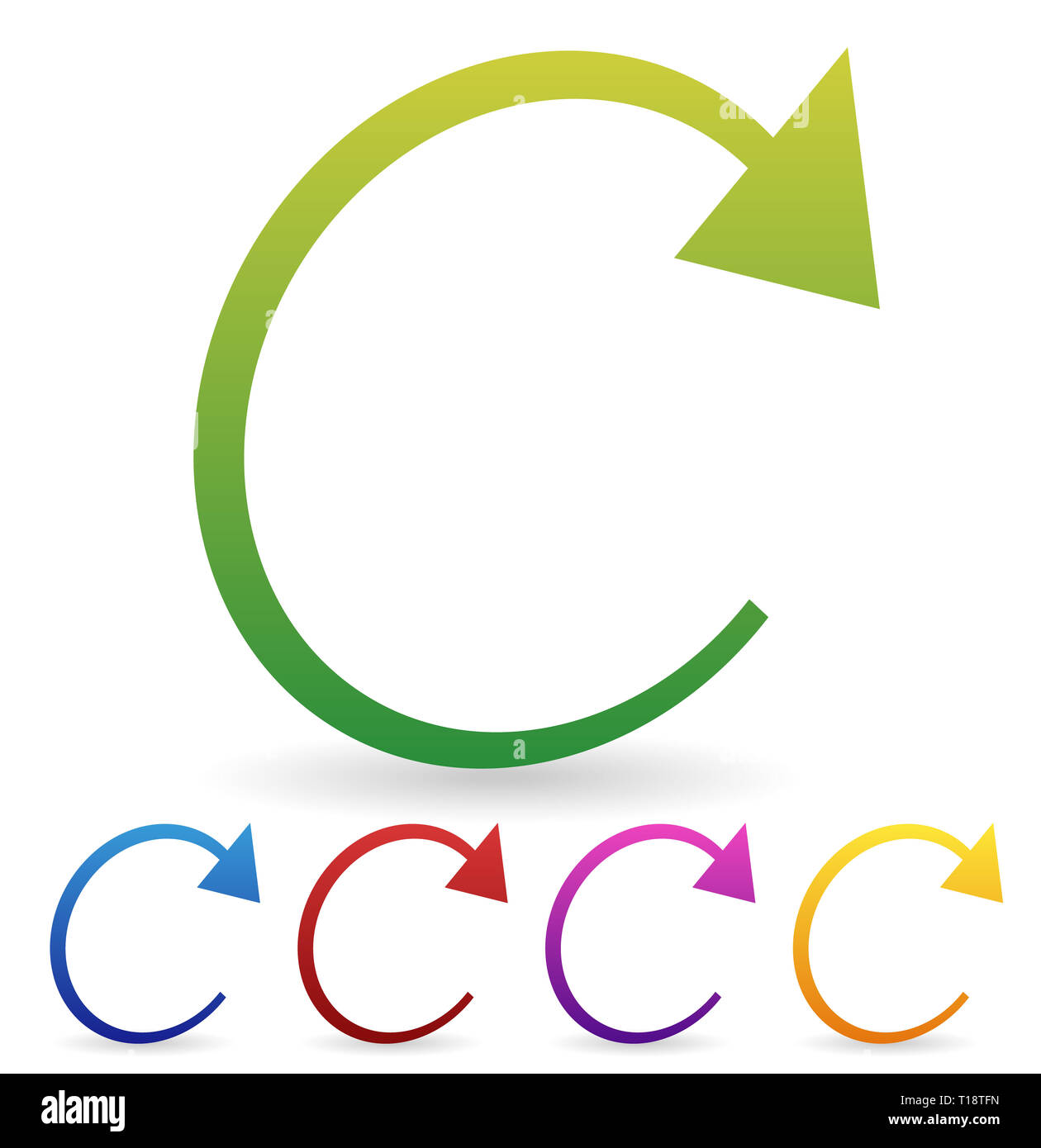 Arrow element for circulation, loop, restart concepts, vector Stock ...