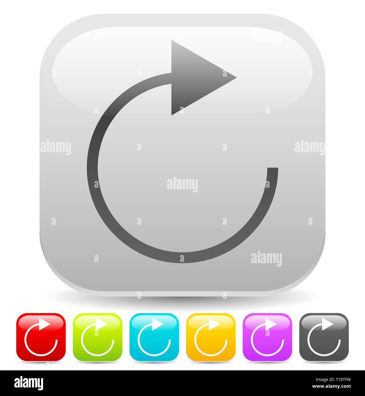 Arrow element for circulation, loop, restart concepts, vector Stock ...
