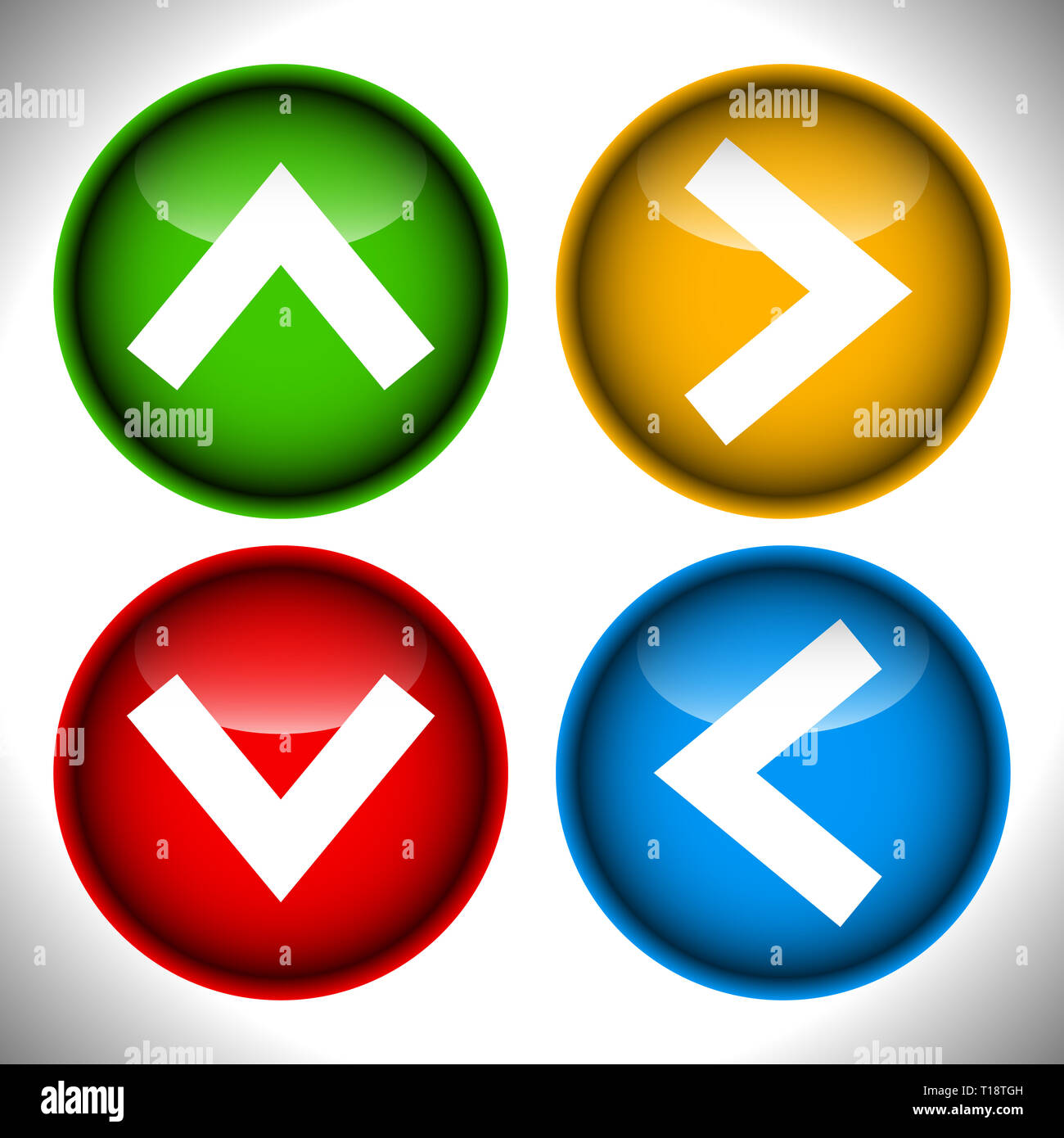 Set of arrow buttons, arrow icon. Vector graphics Stock Photo - Alamy