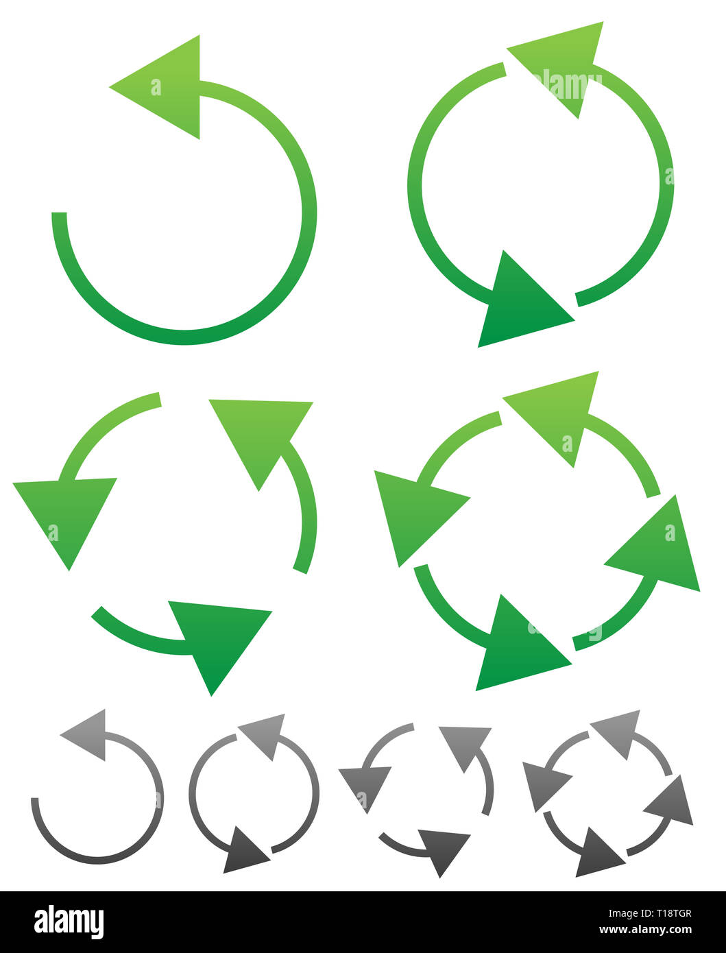 Arrow element for circulation, loop, restart concepts, vector Stock ...