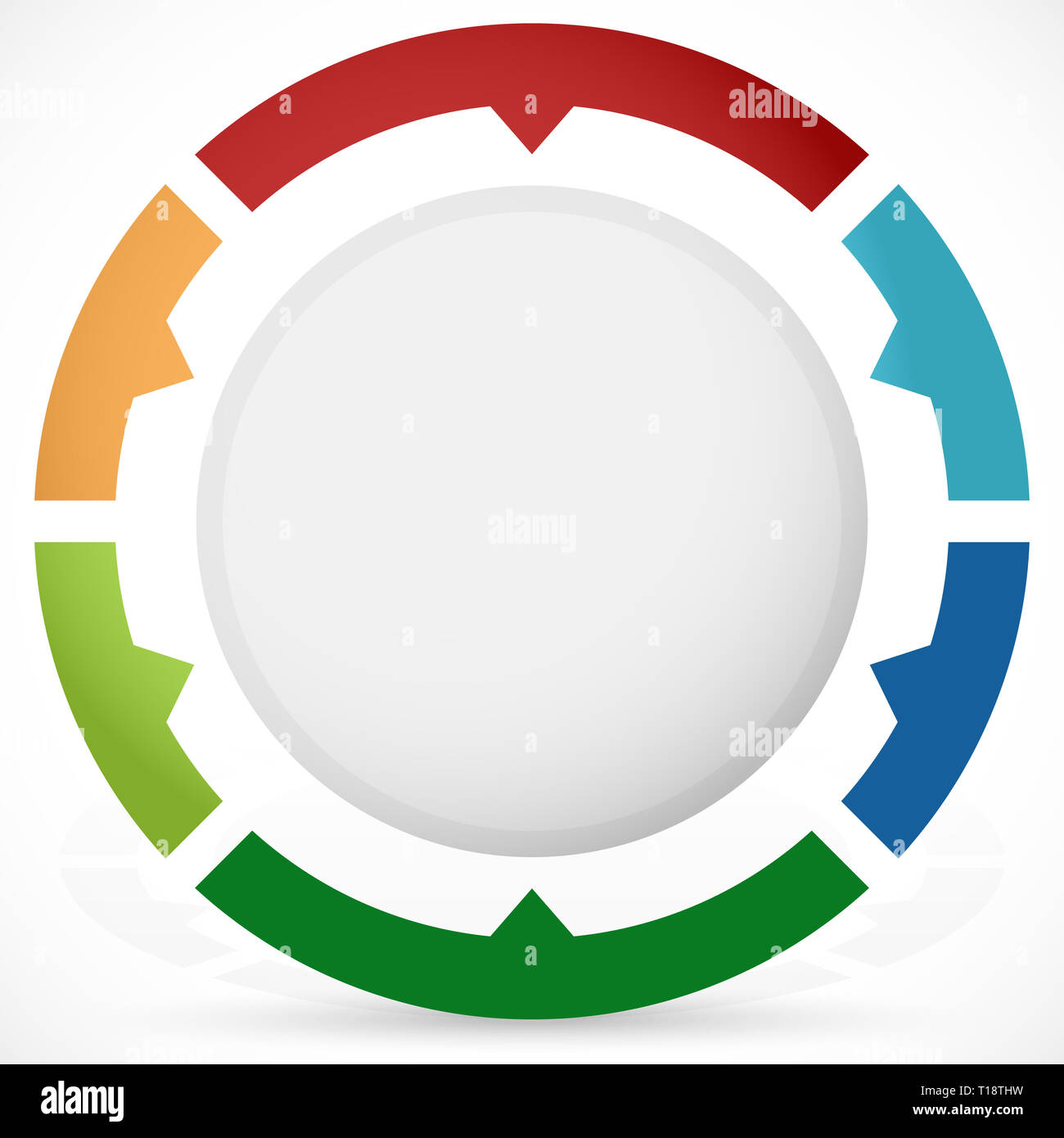 6 segmented circle arrow circular arrow hi-res stock photography and ...