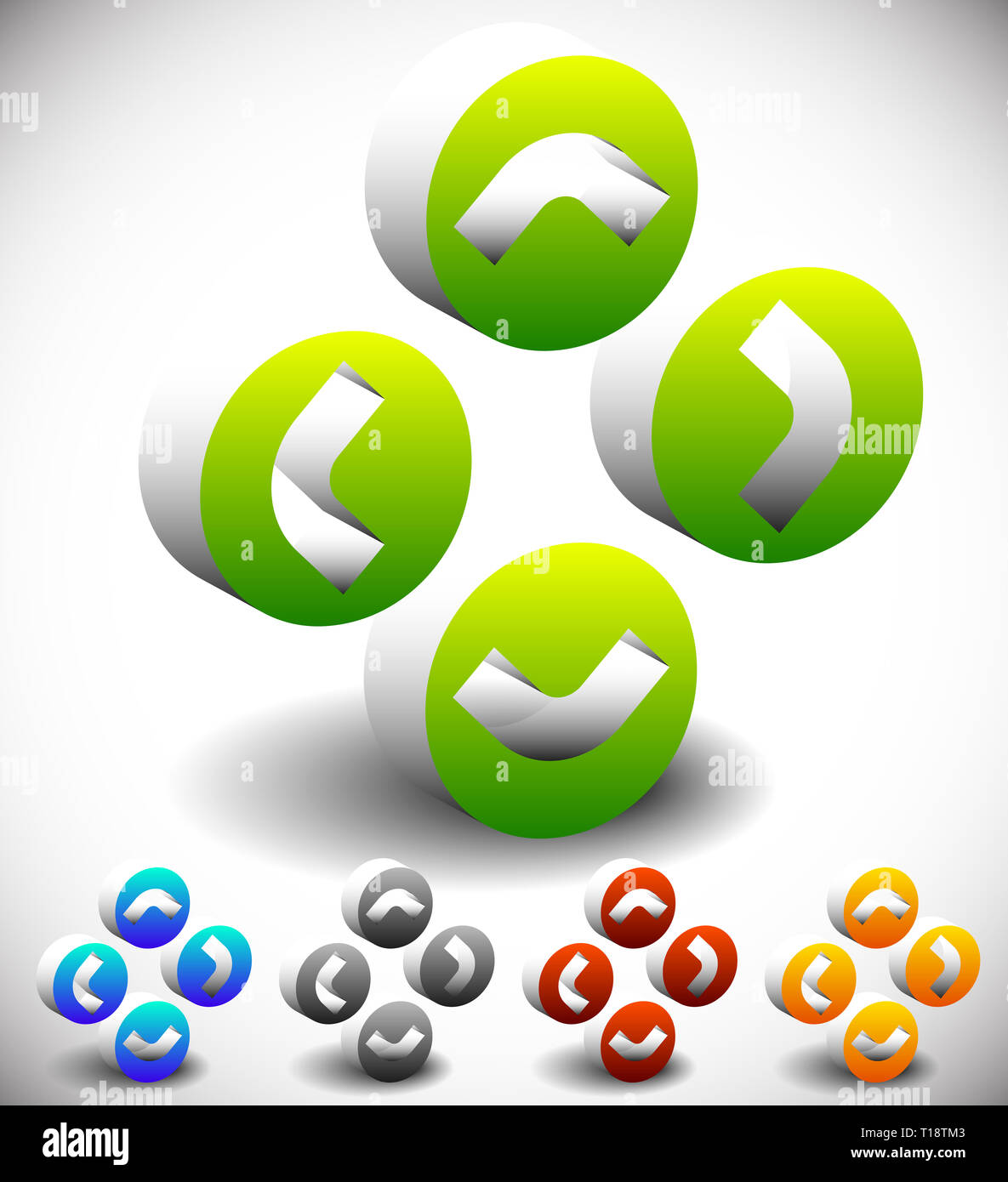 Four way arrow, button with arrows. Vector Illustration Stock Photo - Alamy