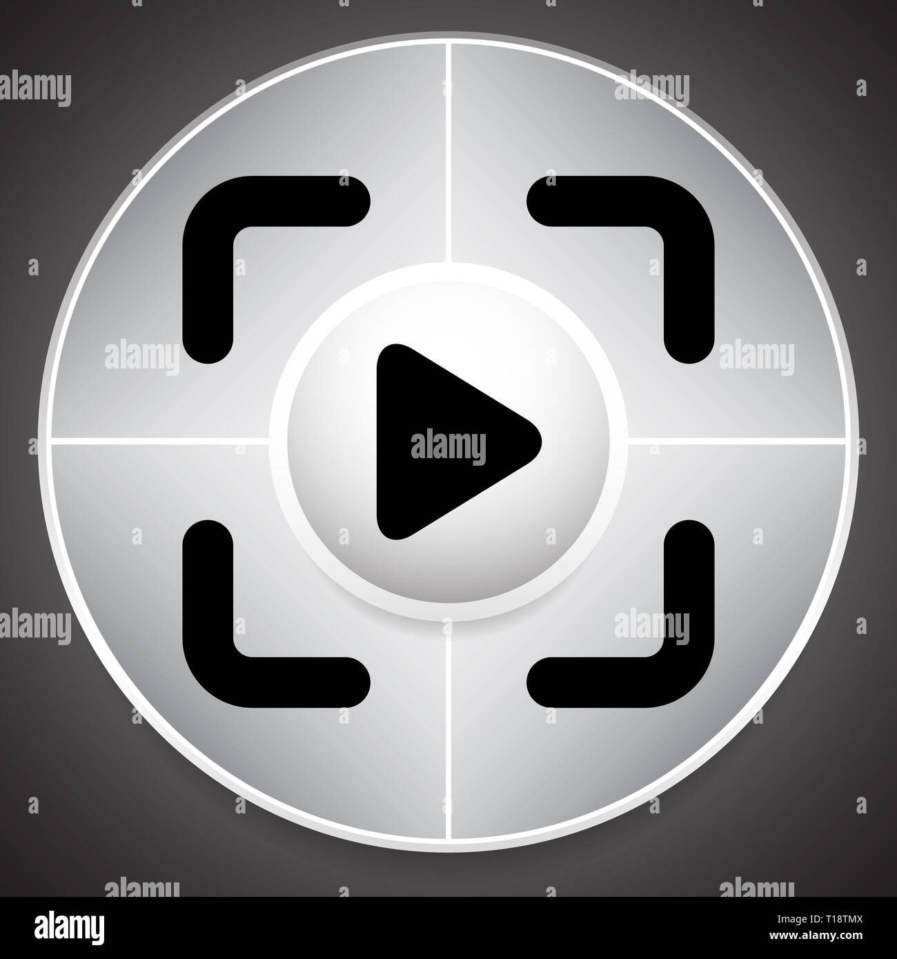 Eps 10 Vector Illustration of Joystick template with Arrows Stock Photo ...