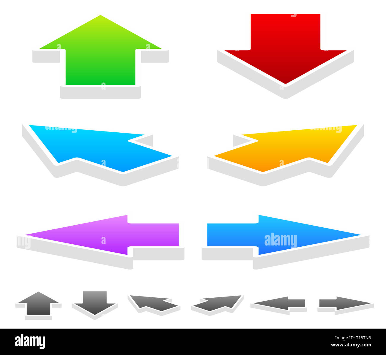 Eps 10 Vector Illustration of Colorful Arrows in Different Directions ...
