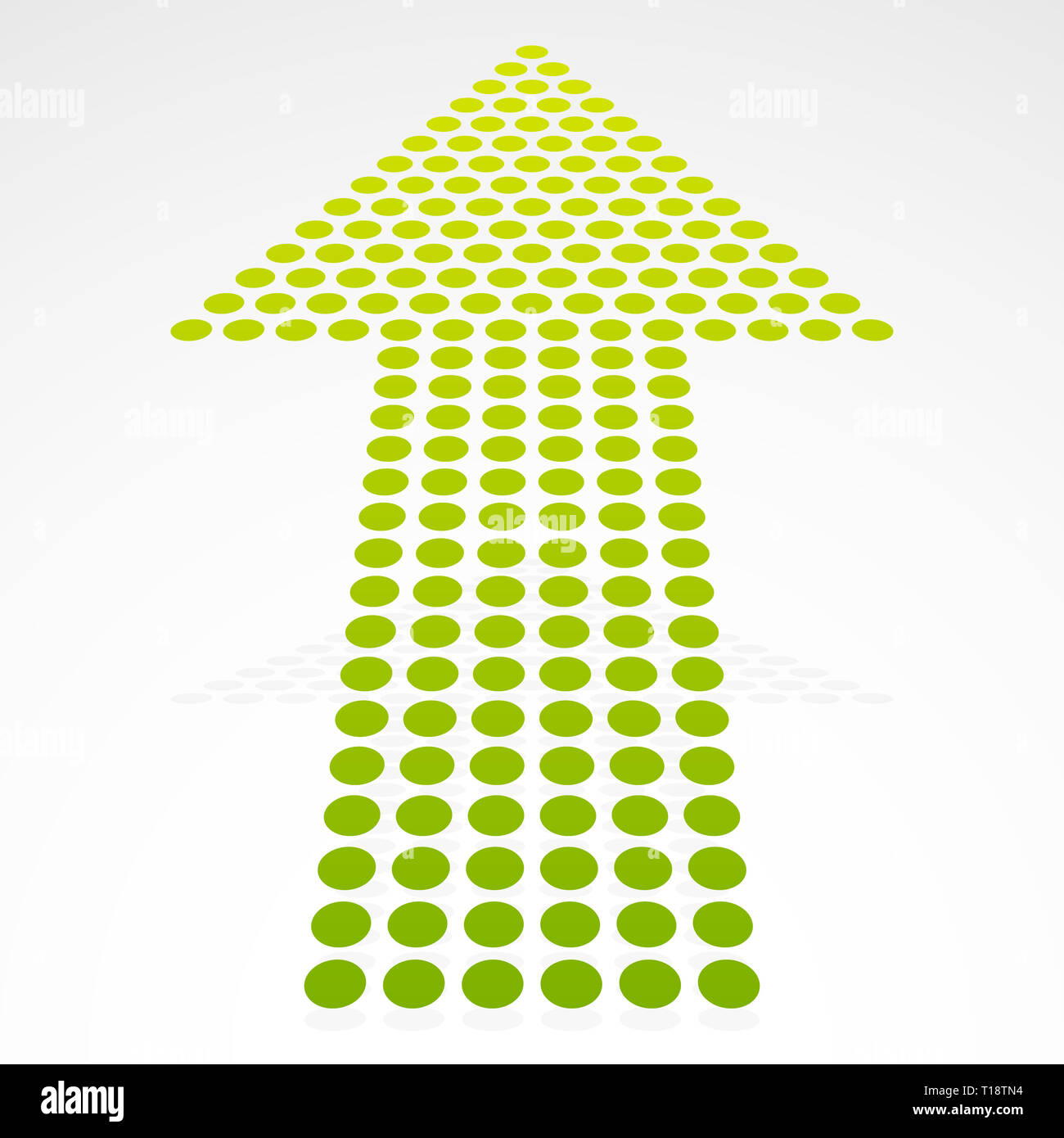 Eps 10 Vector Illustration of a Dotted Up Arrow in Perspective Stock ...