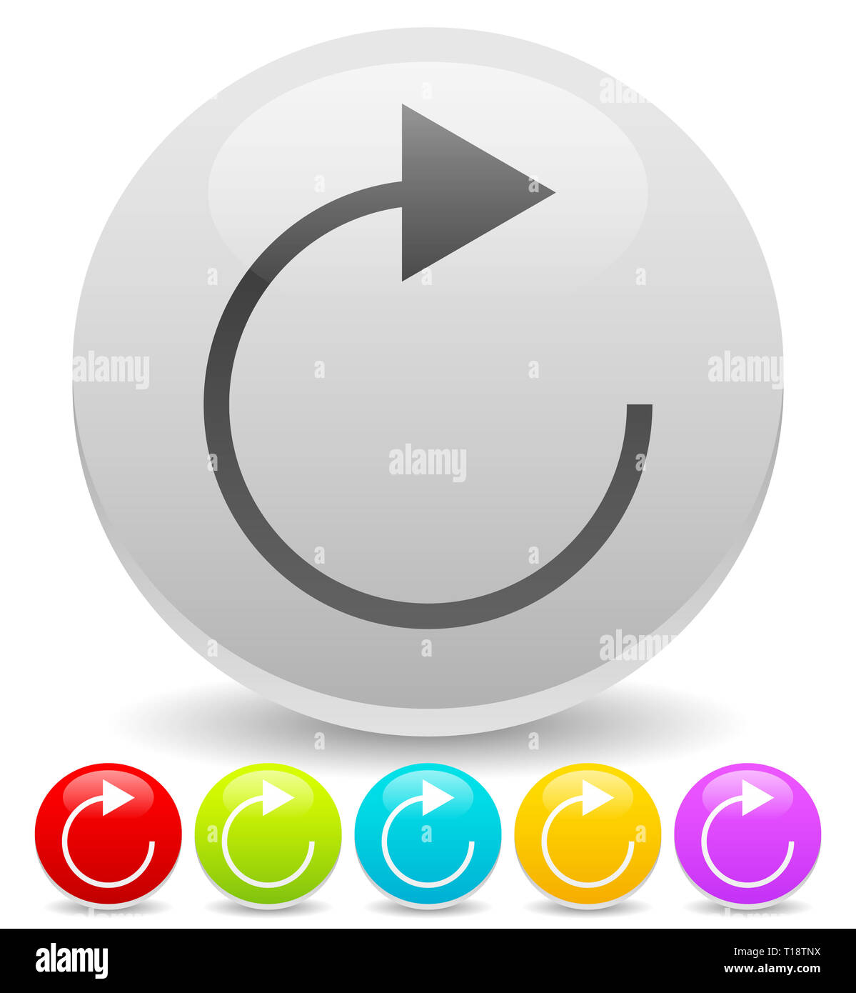 Arrow element for circulation, loop, restart concepts, vector Stock ...