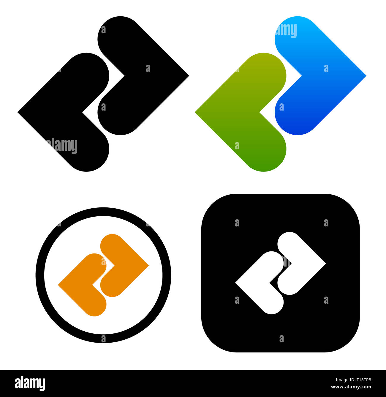 Swap, exchange, opposite symbol - 4 variation Stock Photo - Alamy