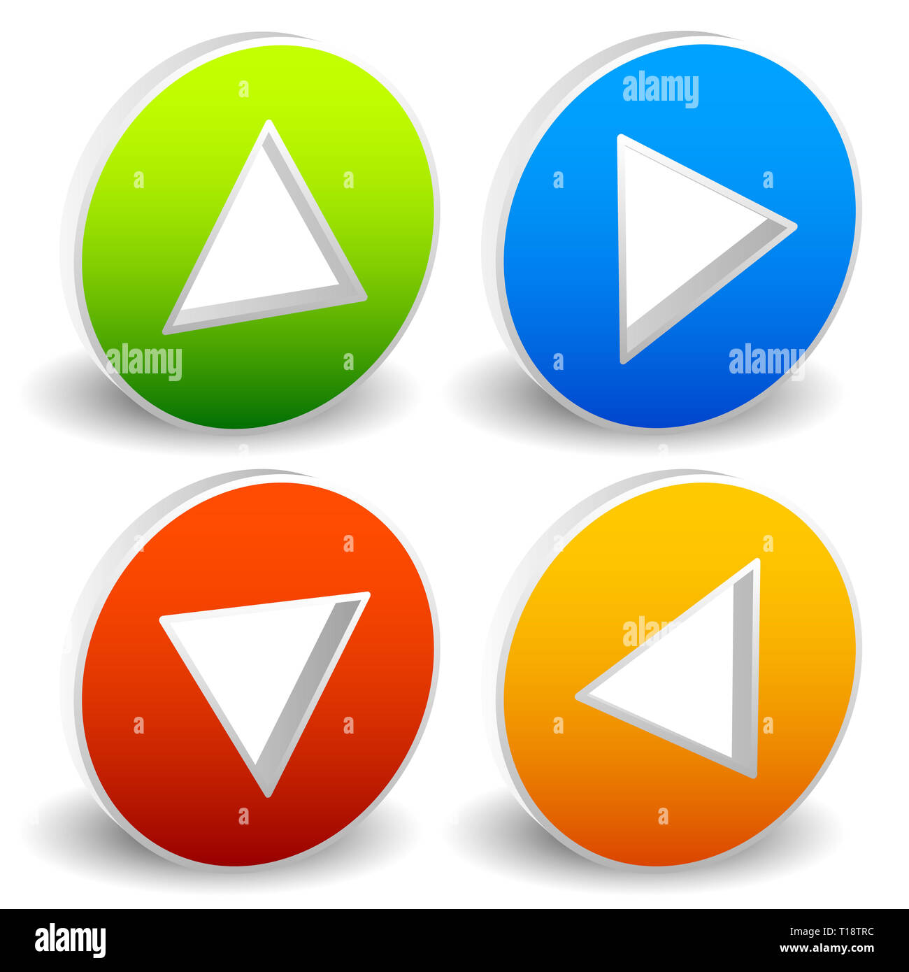Arrow icons pointing up, down, left and right. Vector graphic Stock ...