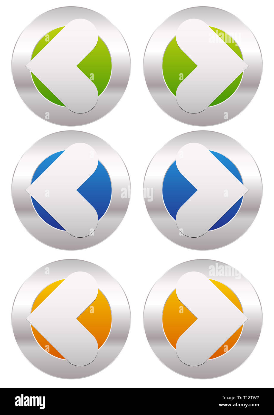 Stylish left and right arrows vector icons Stock Photo - Alamy