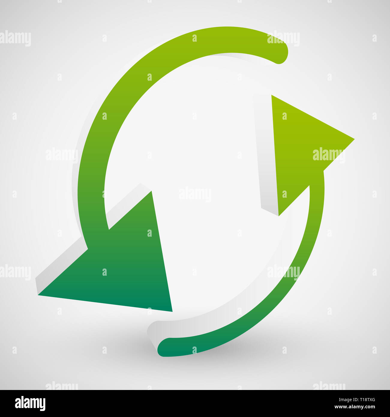 3D Spinning, rotating arrows in circle for rotation, circular motion ...
