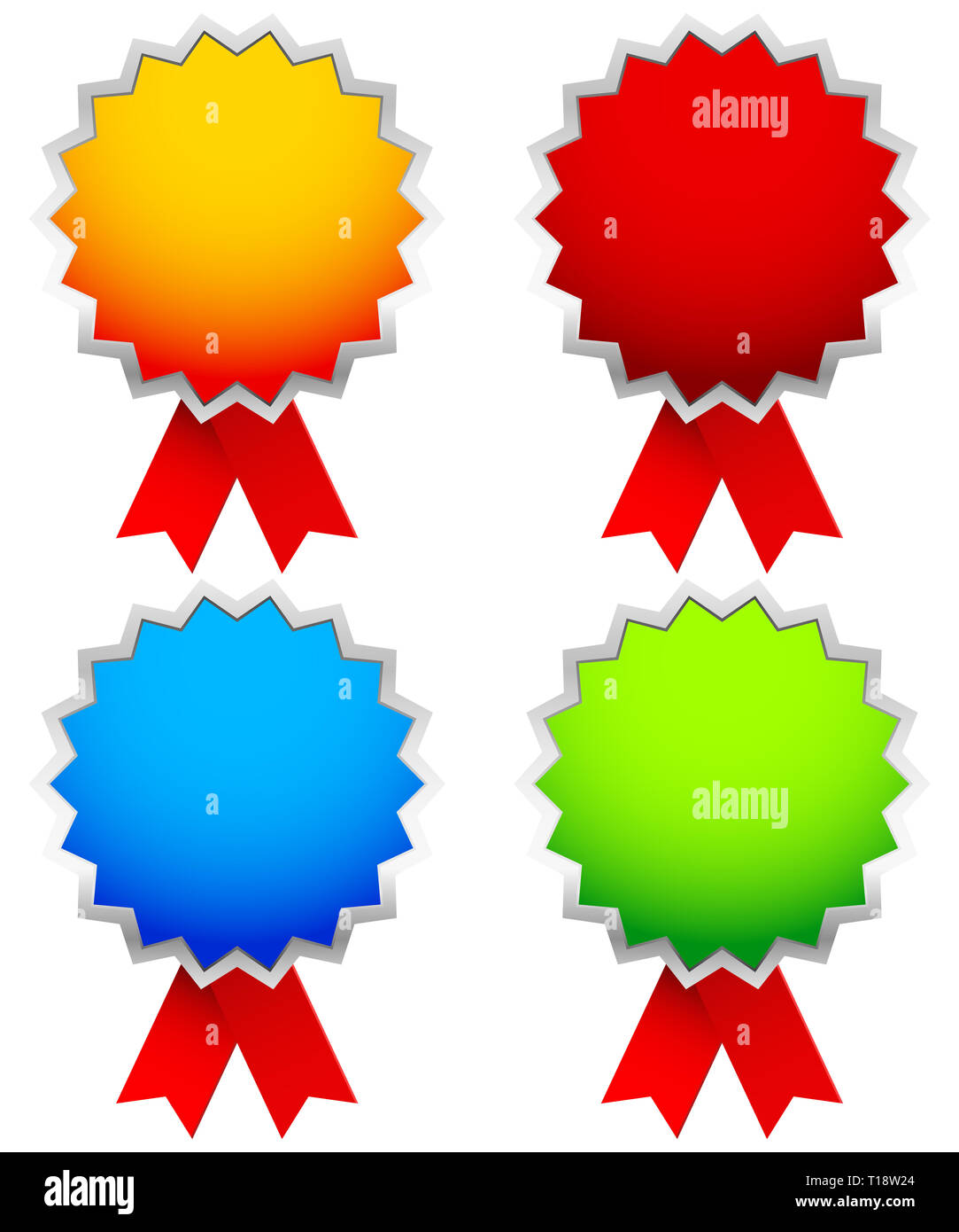 Bright, colorful badges Stock Photo - Alamy