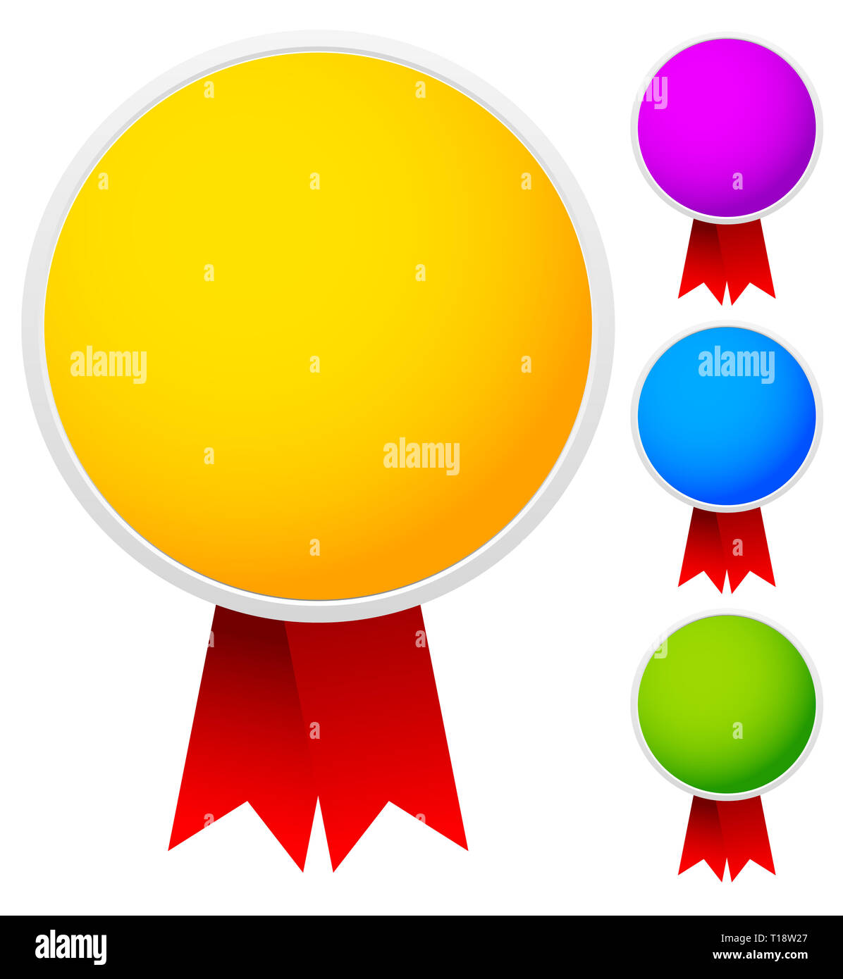 Bright, colorful badges Stock Photo - Alamy