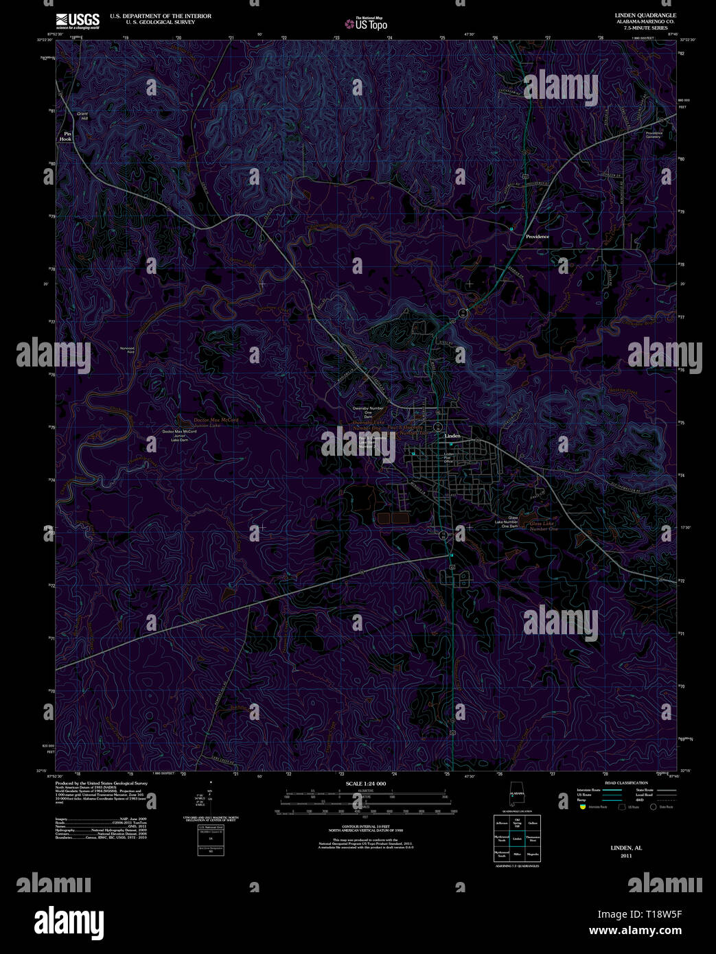 Linden alabama map hi-res stock photography and images - Alamy