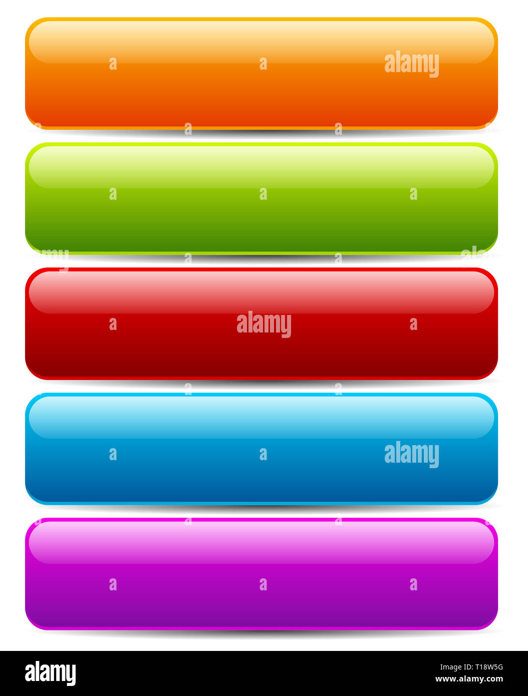 Colorful button/banner templates. Horizontal bars with blank space for ...