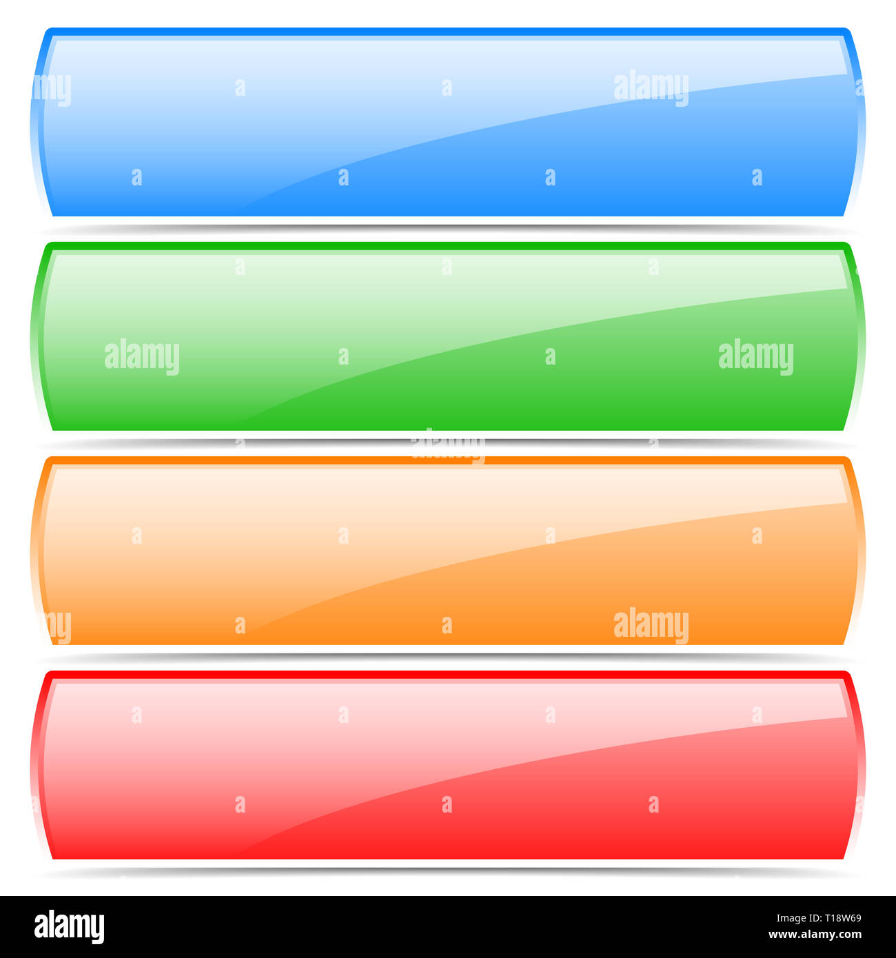 Colorful Button / Banner Backgrounds with Glossy Effect and Empty Space ...