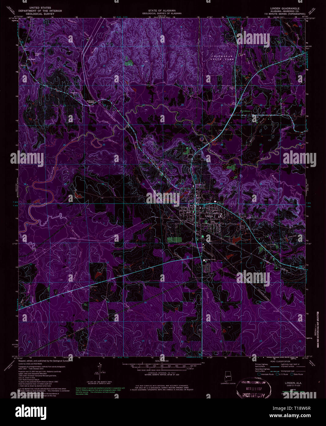 Linden alabama map hi-res stock photography and images - Alamy