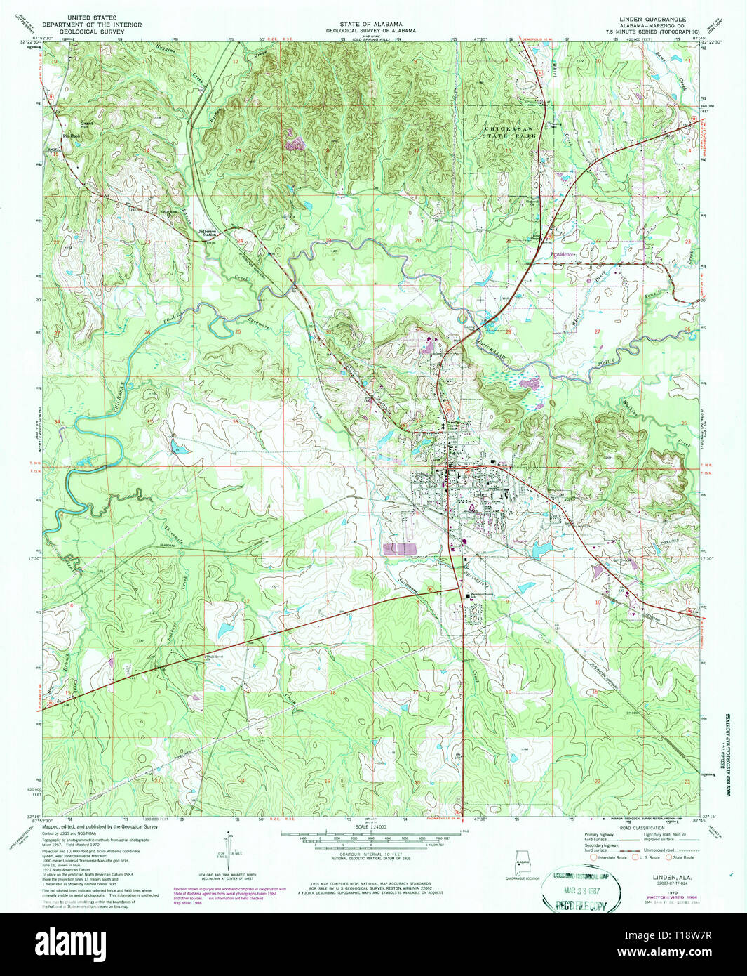 Linden alabama map hi-res stock photography and images - Alamy