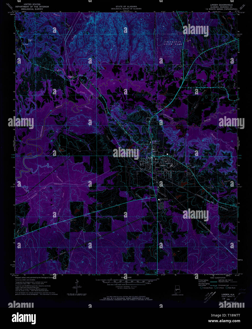 Linden alabama map hi-res stock photography and images - Alamy