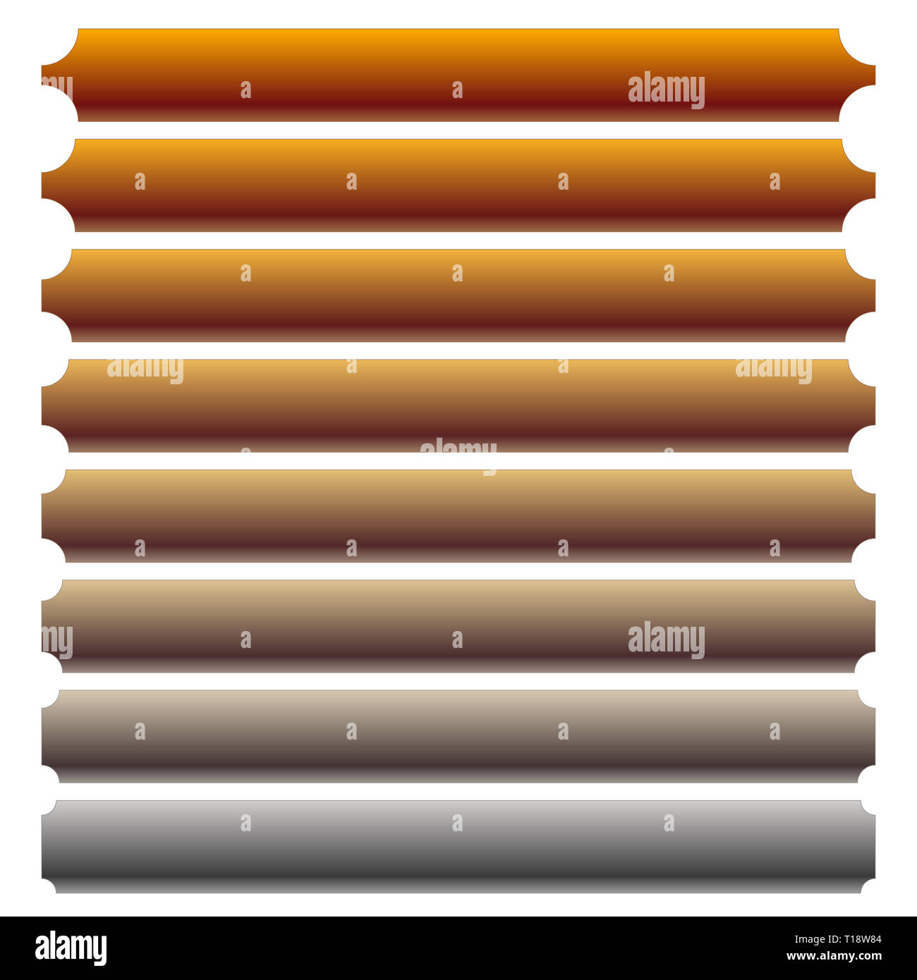 Set of metal plaques, banners with blank space. Editable vector Stock ...